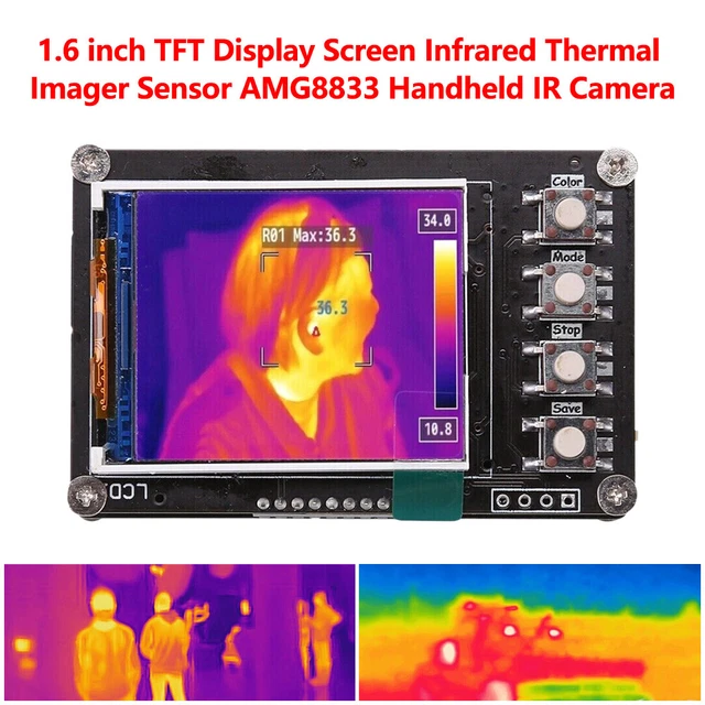 INFRARED THERMAL IMAGER Sensor AMG8833 IR Thermometer Thermal Imaging ...