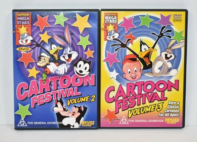 CARTOON FESTIVAL DVD Vol 2 3 PAL Animated Rare Classics Popeye Felix ...