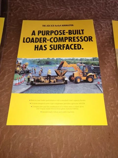 JCB 2CXL 4X4X4 all purpose bulit loader compressor sale brochure 9999/ ...