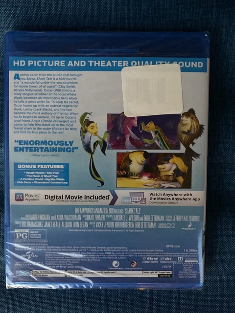 SHARK TALE (BLU-RAY, 2004) Will Smith/Jack Black-DreamWorks No Digital ...