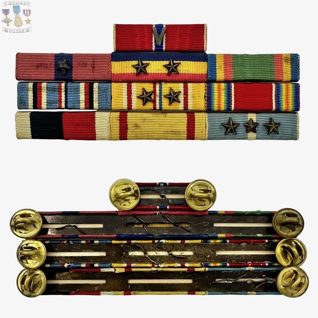 WWII - KOREAN War Marine Corps Ribbon Bar Bronze Star Unit Citation ...