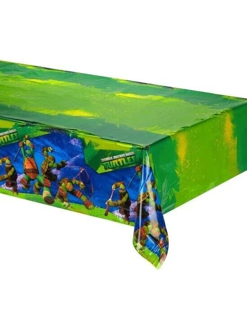 TEENAGE MUTANT NINJA Turtles Table Cover 1.80m x 1.20m Kids Party TMNT ...