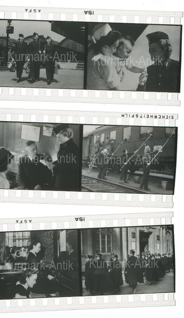 B004 Foto Positiv Dia Negativ Wehrmacht Girl Frau Uniform Reichsbahn