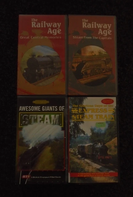 FOUR 1990`S VHS Tapes ~ Steam Trains £12.95 - PicClick UK