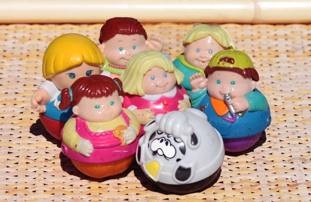 LOT DE 7 personnages Weebles Wobbles Playskool Hasbro Fisher Price ...