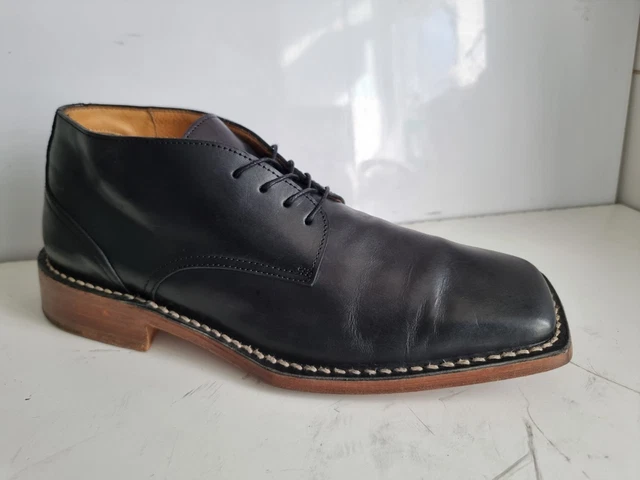 BRUNO MAGLI DESIGNER Uk 8 Eu 42 Mens Black Leather Chelsea Chukka Ankle ...