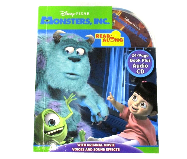 MONSTER INC DISNEY Pixar Read Along Book + Audio CD Original Movie ...