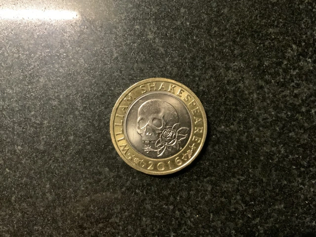 WILLIAM SHAKESPEARE 2 Pound Coin Skull Error Misprint Rare £1,670.00 ...