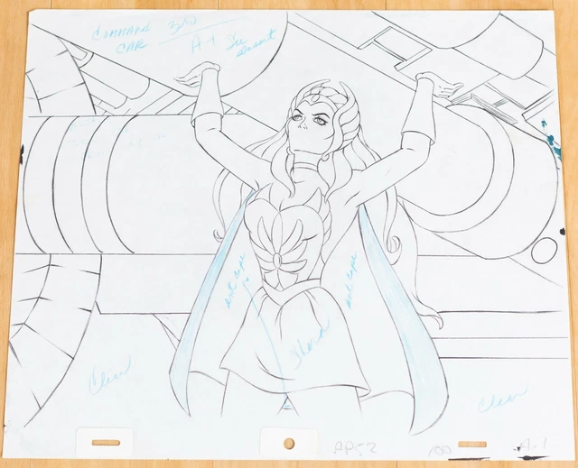 HE-MAN/SHE-RA ANIMATION ART - original production cel / drawing - SHE ...