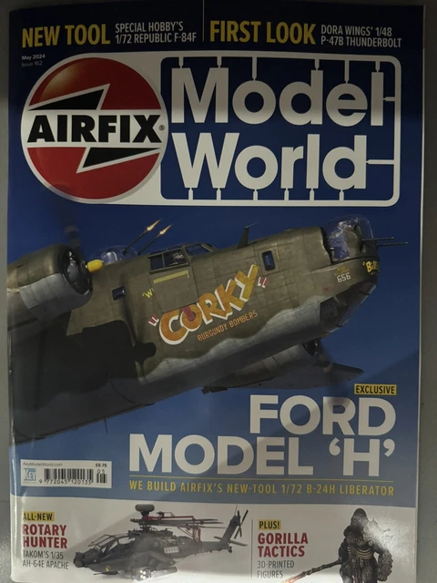 AIRFIX MODEL WORLD magazine May 2024 Ford 'H,' Takom Ah-64E Apache, 3d ...