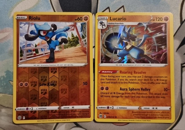 POKEMON LUCARIO EVOLUTION Line brilliant stars reverse & holo 079/172 ...