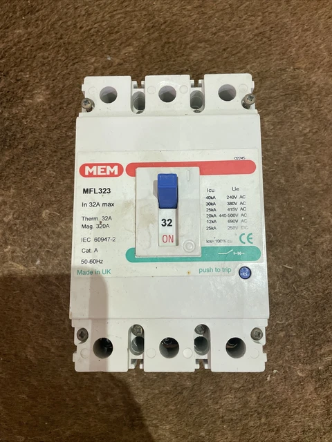 MEM MCCB 32 Amp Triple Pole 32A 3 Phase Breaker Mfl323 Memshield 2 ...