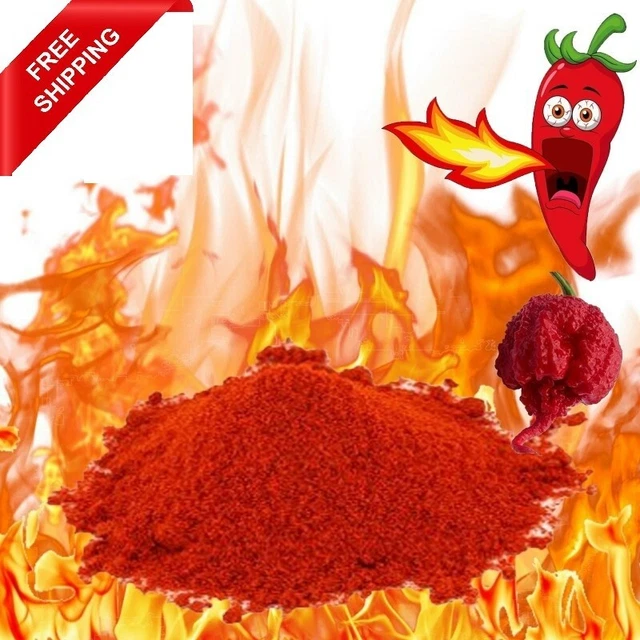 CAROLINA REAPER CHILI Powder 100% Pure Ceylon World Natural Spice ...