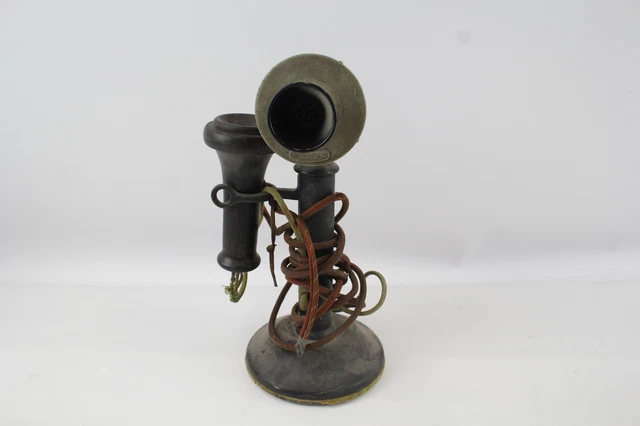 VINTAGE EARLY 20TH Century Candlestick Telephone In Bakelite Brass 329 ...
