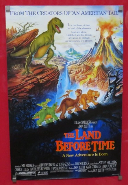 THE LAND BEFORE TIME ORIGINAL 1988 CINEMA SPECIAL MOVIE POSTER Don ...
