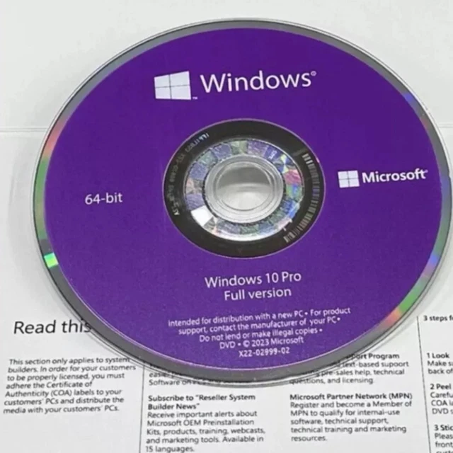 MS WIN 10 Pro - FQC-08930 (64-bit, OEM DVD) $32.99 - PicClick