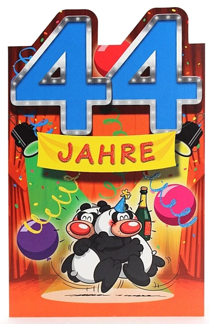 HALLMARK GEBURTSTAGSKARTE 44 Jahre Karte Geburtstag Gruß- Klappkarte ...