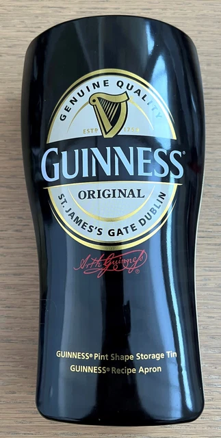 GUINNESS ORIGINAL PINT Shaped Black Empty Storage Tin £3.31 - PicClick UK