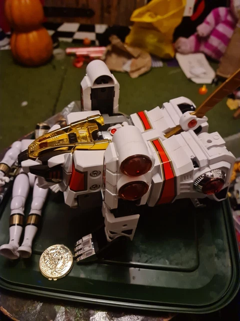 POWER RANGERS MIGHTY Morphin Vintage White Tiger Zord Bandai 94 working ...