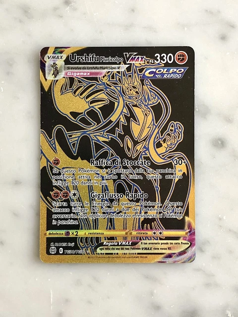 POKEMON ITALIANO URSHIFU Pluricolpo VMax Full Art Gold TG30/TG30 Astri ...