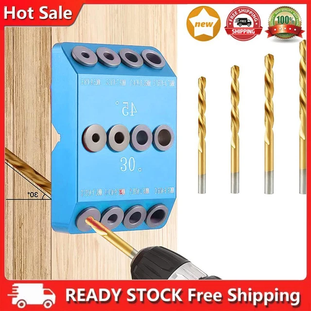 30/45/90 DEGREE DRILL Guide CNC Pocket Hole Jig Hole Puncher DIY ...