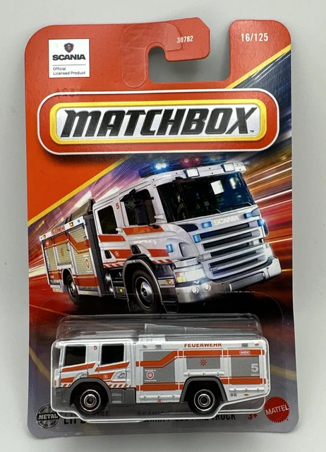 2025 MATCHBOX SCANIA P 360 Fire Truck 🔥16/125 White New T22 $3.45 ...