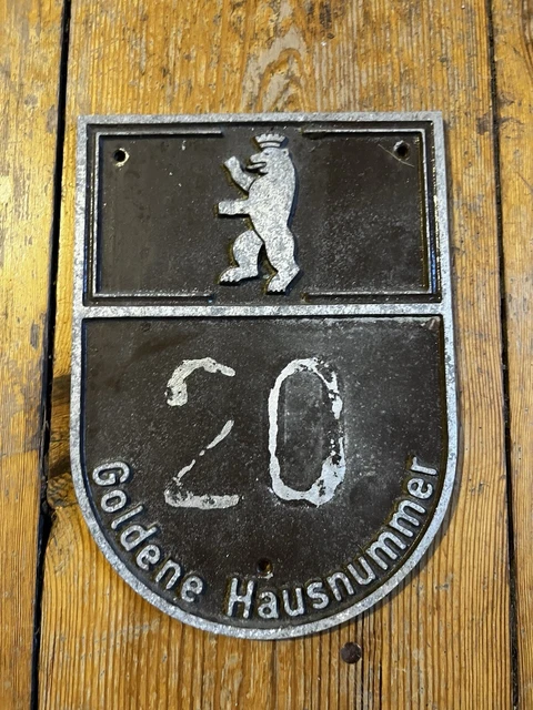 DDR-SCHILD BERLIN “GOLDENE Hausnummer 20” EUR 120,00 - PicClick DE
