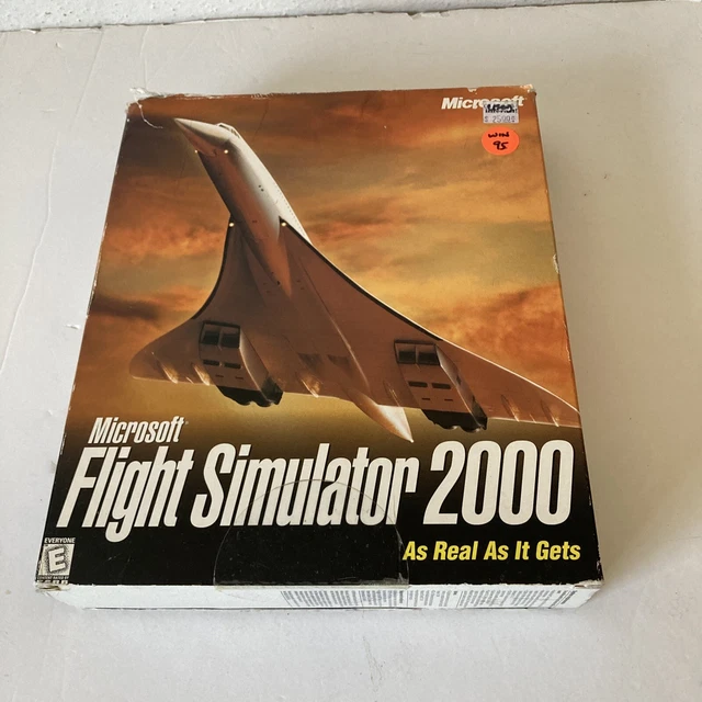 MICROSOFT FLIGHT SIMULATOR 2000 Professional PC~Big Box~Flight ...