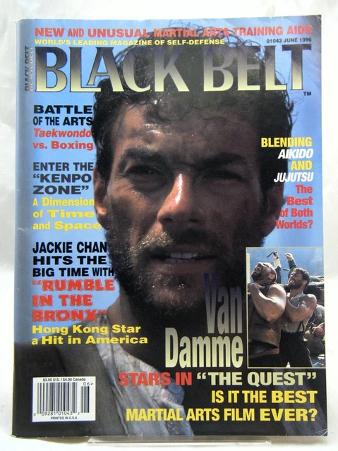 BLACK BELT MAGAZINE June 1996 Van Damme The Quest Jackie Chan Martial ...