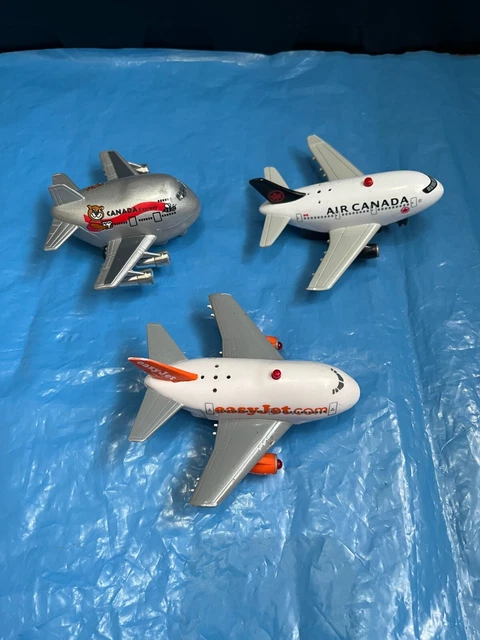 3X PULL BACK Plane Toys Easyjet Air Canada One Untested Other Makes ...