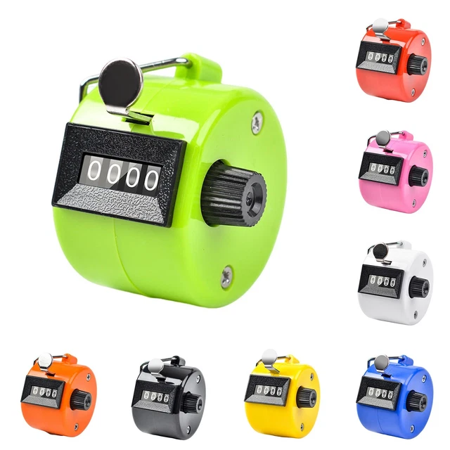 CLICKER COUNTER HAND Tally Counter Clicker With 4 Digit Display No ...