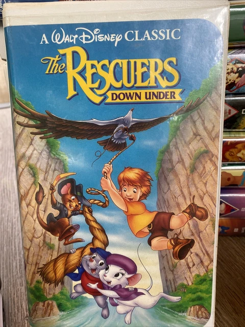 THE RESCUERS DOWN Under (VHS, 1991) Walt Disney Black Diamond Classic £ ...