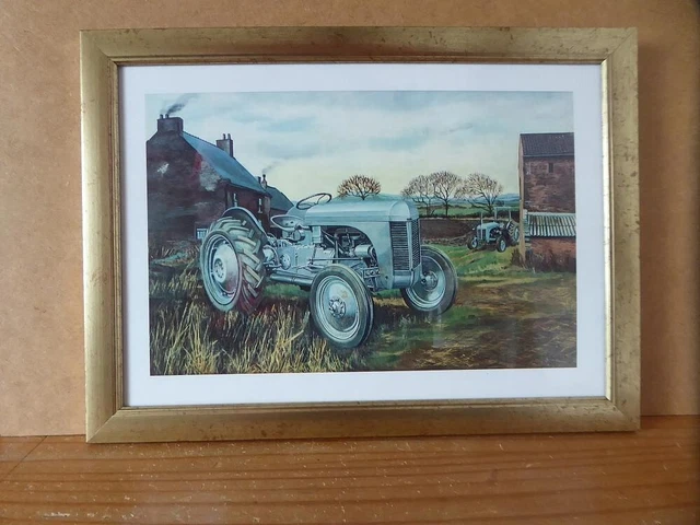 GREY FERGUSON TE 1950S Classic Tractor Superb Framed New!! Fergie In ...