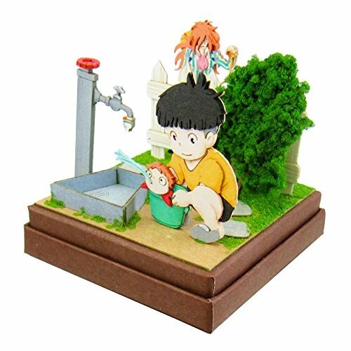 PONYO SUL CLIFF Studio Ghibli Mini Sosuke&ponyo&fujimoto Papercraft ...