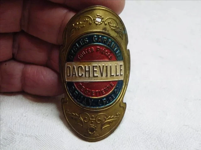 MAGNIFIQUE PLAQUE DE VELO ANCIENNE DACHEVILLE (BRUAY Pas de Calais) no ...