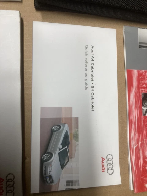 AUDI A4 B7 Cabriolet Owners Manual Handbook Wallet 2005 / 2009 £20.00 ...