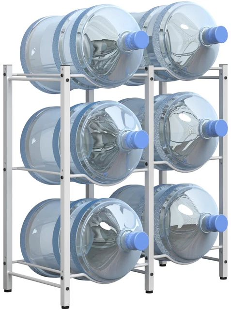 5 GALLON WATER Jug Rack, Detachable Water Bottle Holder for 6 Bottles ...