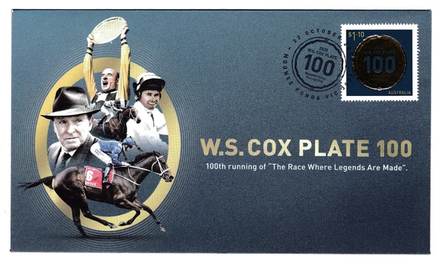 2020 100TH RUNNING OF THE COX PLATE DECIMAL STAMP FIRST DAY COVER #2410 ...