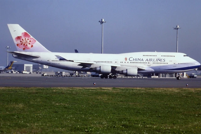 ORIGINAL 35MM COLOUR slide of China Airlines Boeing 747-409 B-161 £0.75 ...