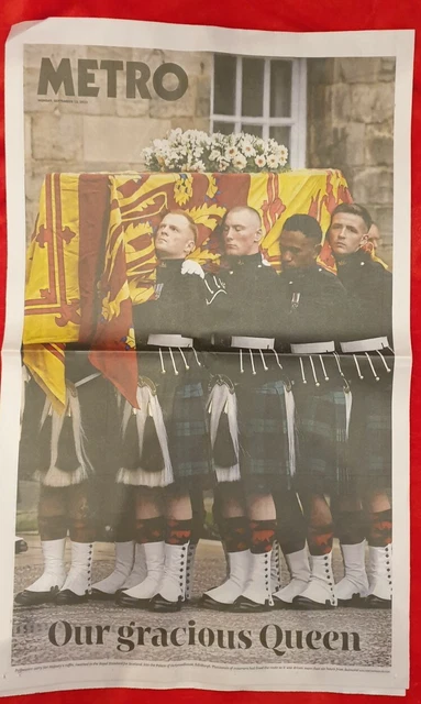 THE METRO UK NEWSPAPER QUEEN ELIZABETH II DEATH 1926-2022 - SEPTEMBER ...