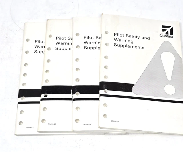 VINTAGE 1985 CESSNA Pilot Safety and Warning Supplements Original Issue ...