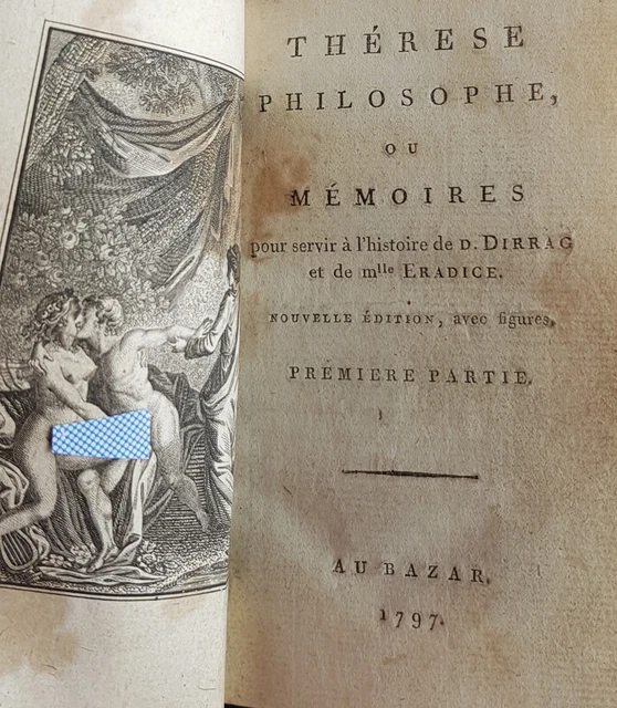 THÉRÈSE PHILOSOPHE. BOYER d'Argens. Gravures érotiques. 1797. EUR 201 ...