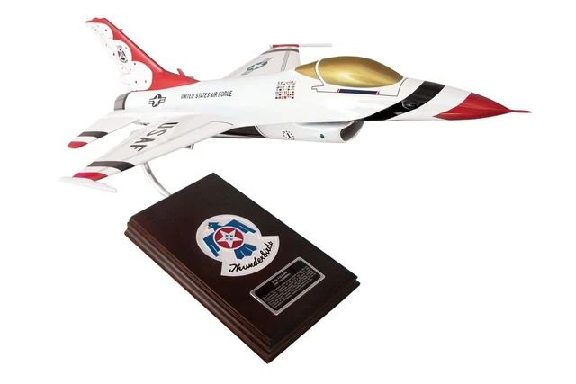 USAF GENERAL DYMANICS F-16A Falcon Thunderbirds Desk Top 1/32 Model SC ...