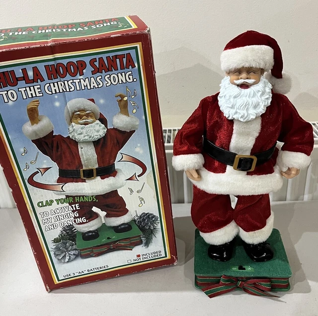 VINTAGE SING & Swing Santa Figure Christmas Father Christmas temp £30. ...