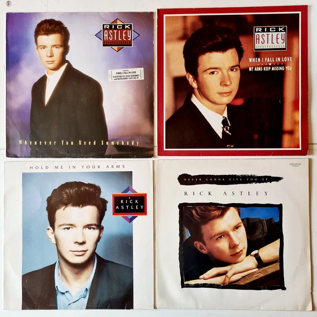 RICK ASTLEY, LOT de 4 Vinyl 33t LP et MAXI 45t, Never Gonna Give You Up ...