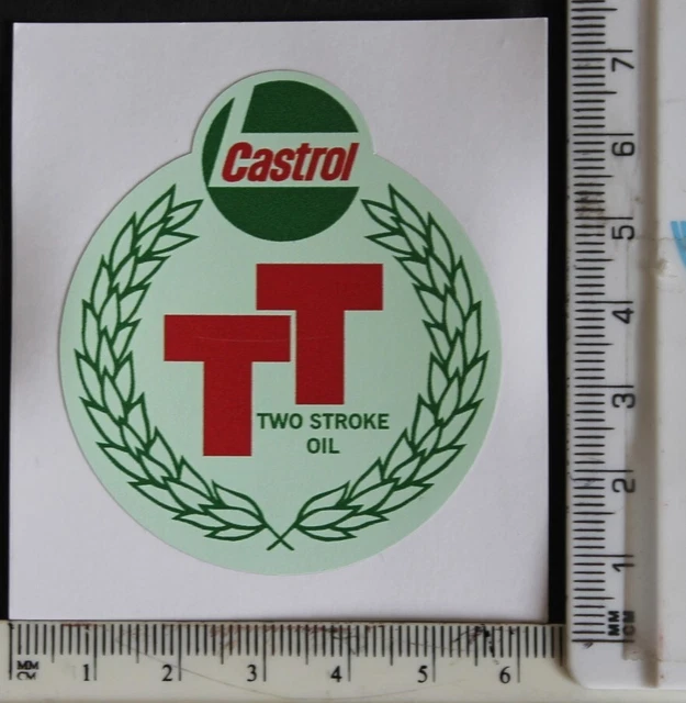 CLASSIC STYLE 70'S/80'S CASTROL TT Two Stroke Oil Sticker (B28) £2.75 ...
