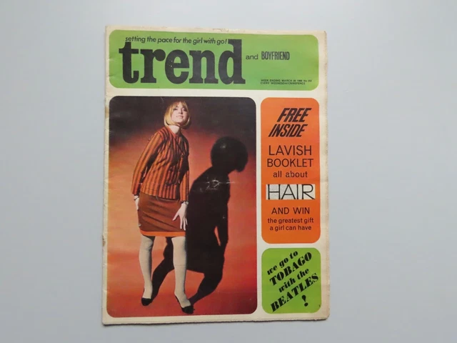 TREND AND BOYFRIEND Magazine No.353 March 1966 Vintage Fashion Music ...
