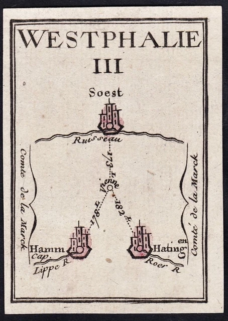 SOEST HAMM NORDRHEIN-WESTFALEN playing card Spielkarte map Karte Poilly ...