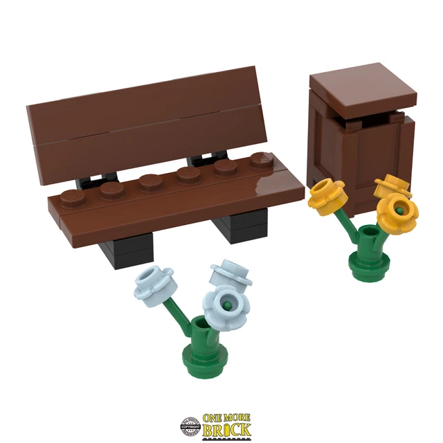 BENCH BIN & Flowers - Park Bench / Seat | All parts LEGO £4.99 ...