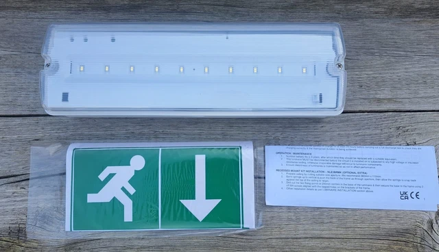 NEWLEC BULKHEAD E3 2W LED M/NM Emergency Exit Light NLE3B IP65 New In ...
